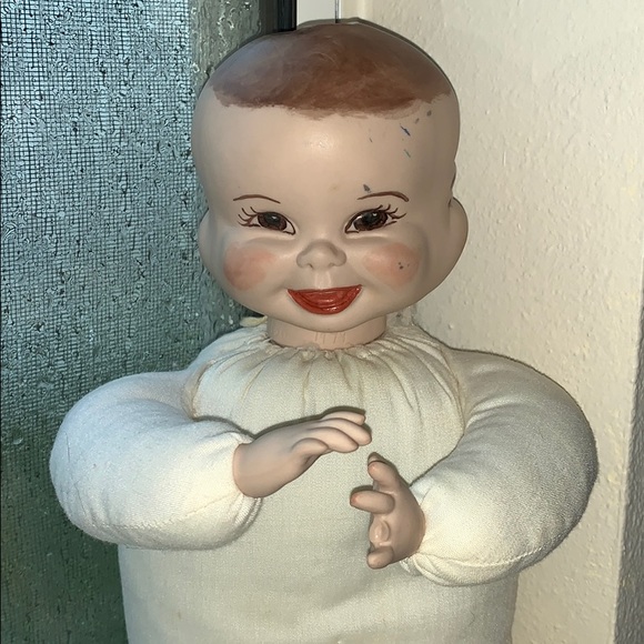 Other | Vintage 3 Faced Doll Happy Sleeping Crying Face Halloween Prop ...